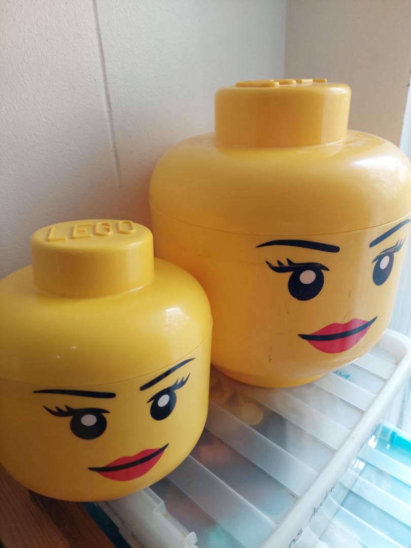 Lego Girl Storage Head Set - Large and Small, Hobbies & Toys, Toys ...