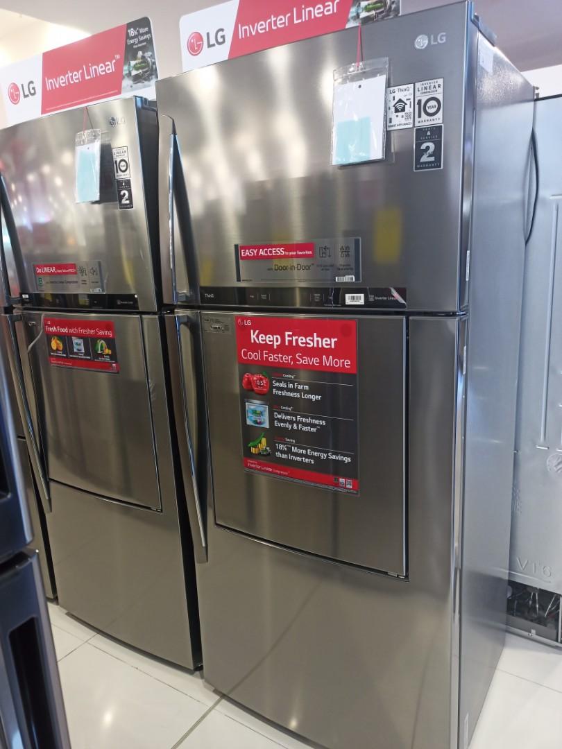 LG TWO DOOR TOP FREEZER WITH SMART WIFI REFRIGERATOR INVERTER, TV & Home Appliances, Kitchen ...