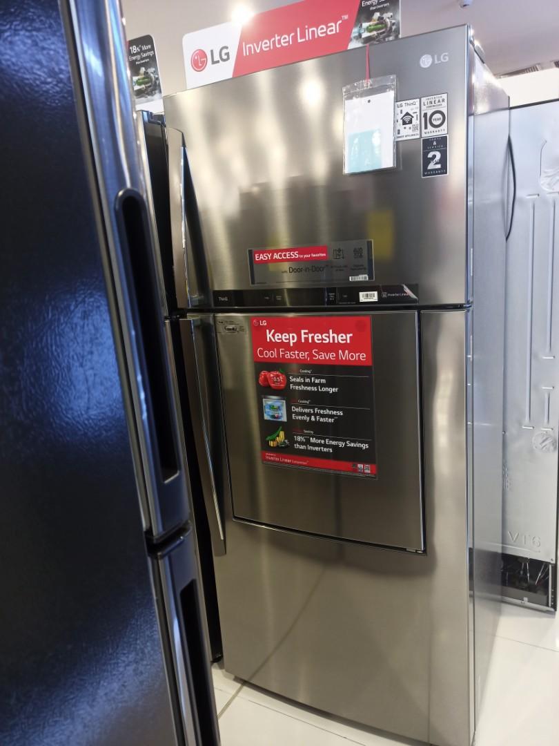 LG TWO DOOR TOP FREEZER WITH SMART WIFI REFRIGERATOR INVERTER, TV ...