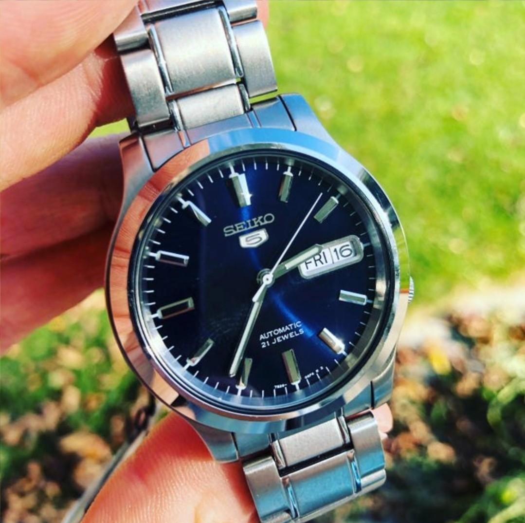 *Lowest Price*Seiko 5 SNK793 Men's Automatic Blue Dial Stainless Steel ...