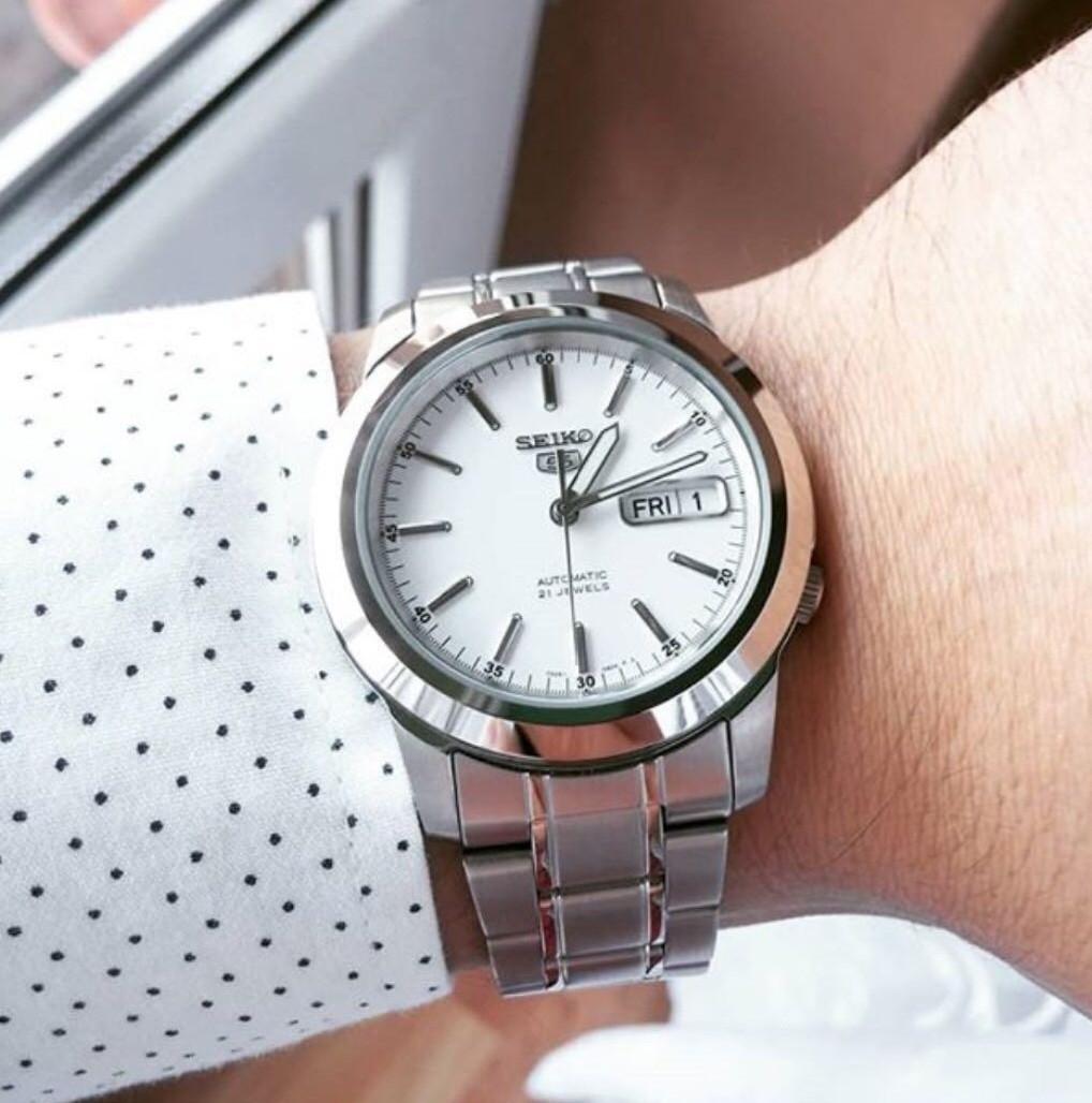 *Lowest Price*Seiko 5 SNKE49 Men's Automatic White Dial Stainless Steel ...