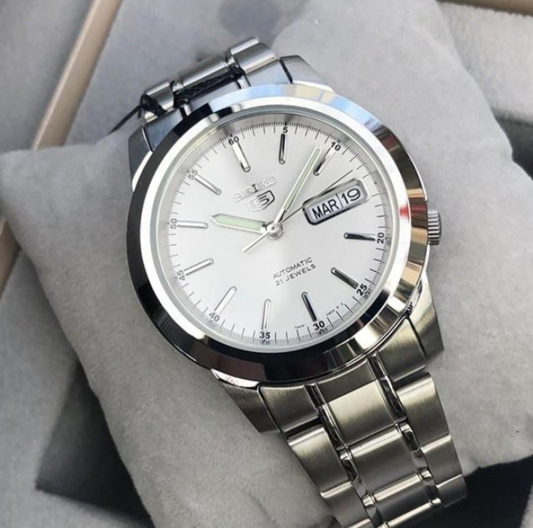 *Lowest Price*Seiko 5 SNKE49 Men's Automatic White Dial Stainless Steel ...