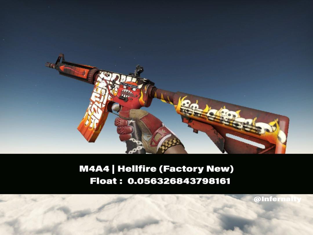 M4A4 Hellfire FN CSGO SKINS KNIVES, Video Gaming, Gaming Accessories ...
