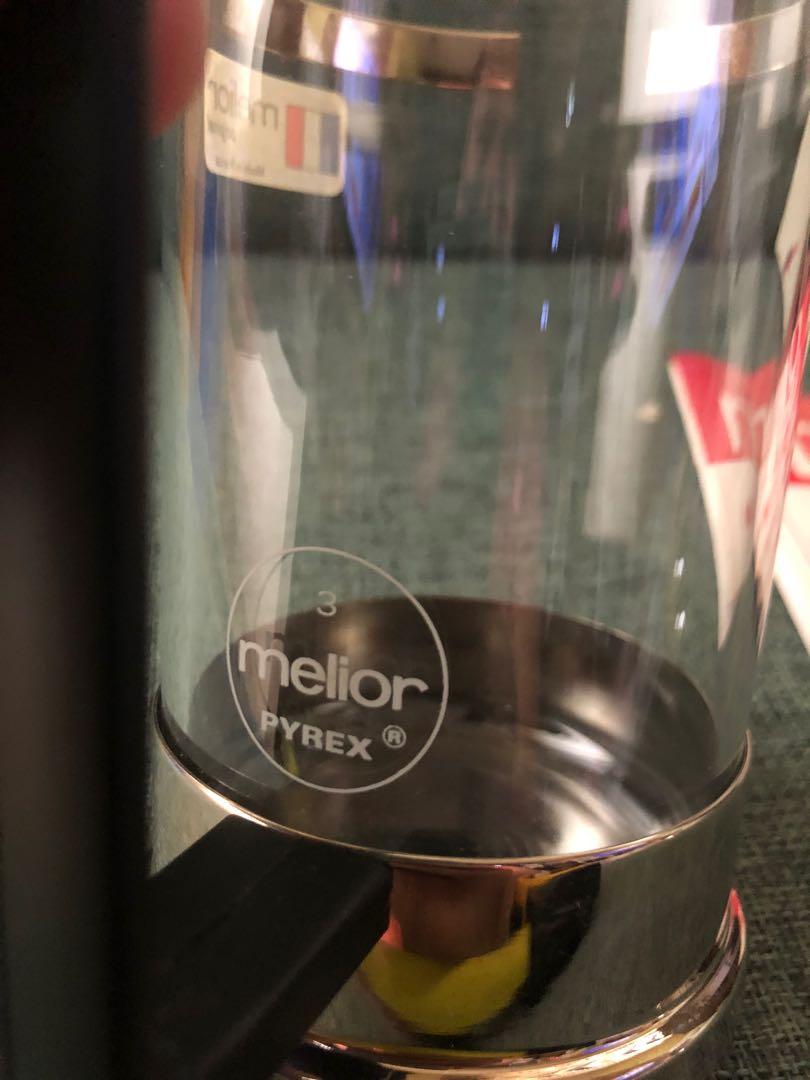 Melior pyrex coffee press 3 cups, Furniture & Home Living, Kitchenware & Tableware, Coffee & Tea ...