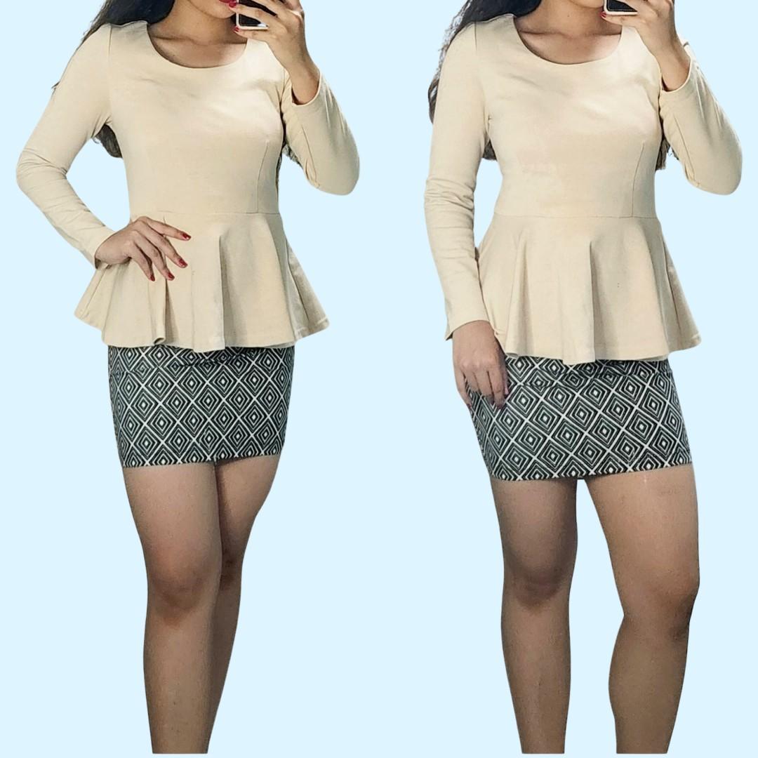 Mermaid Cream Formal Blouse, Women's Fashion, Tops, Blouses on Carousell