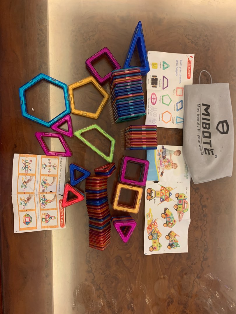 Mibote Magnetic Tiles, Hobbies & Toys, Toys & Games on Carousell
