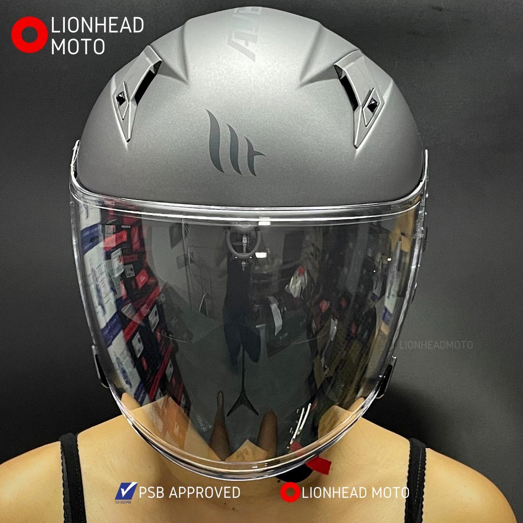 MT MOTORCYCLE HELMET MATTE GREY PSB APPROVED FREE DELIVERY, Motorcycles ...
