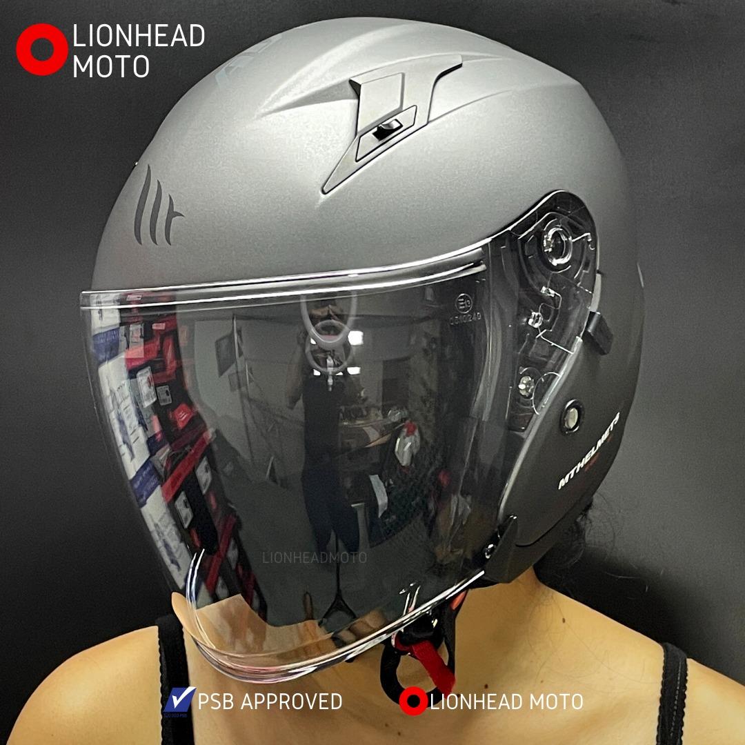 MT MOTORCYCLE HELMET MATTE GREY PSB APPROVED FREE DELIVERY, Motorcycles ...