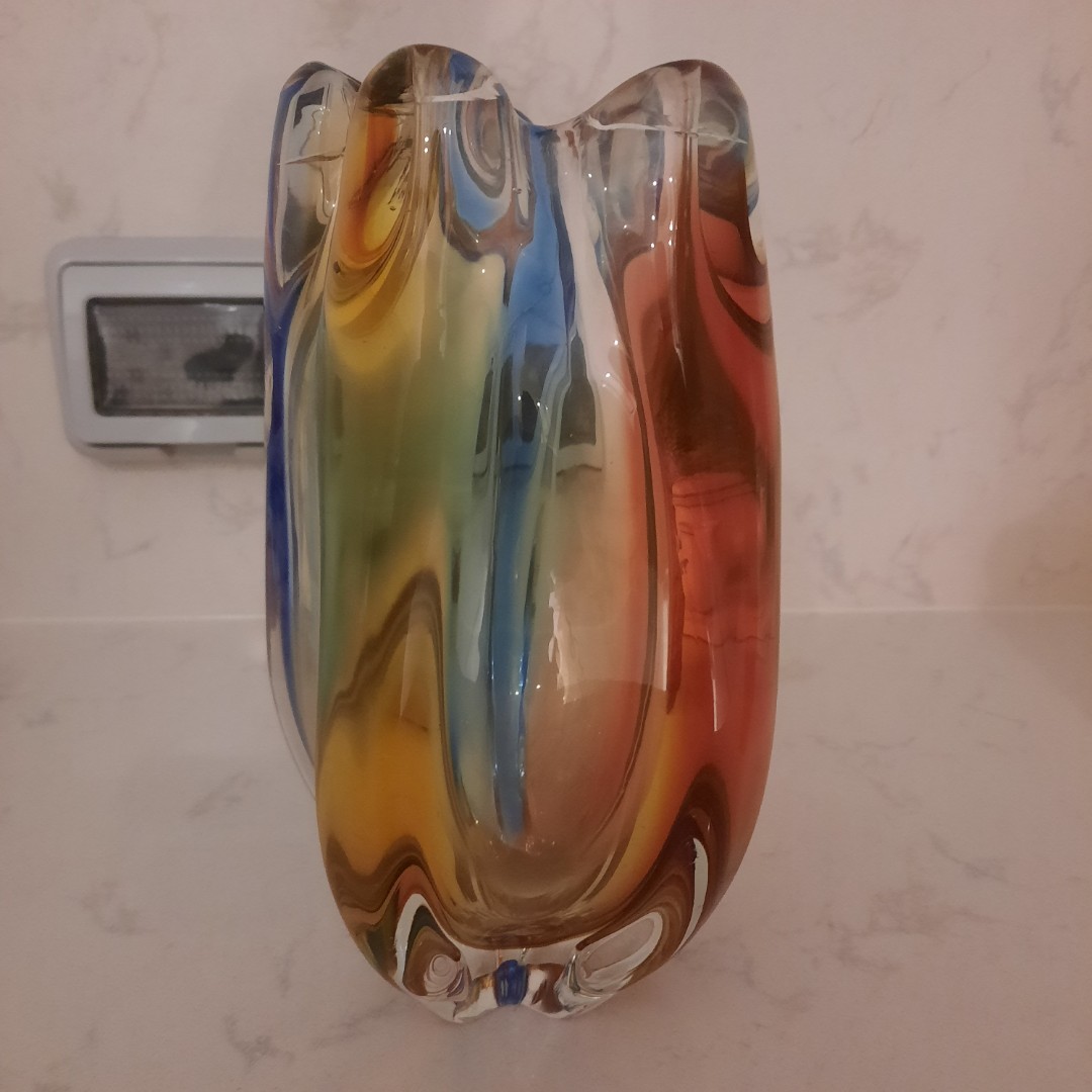 Multi-colored Murano Vase, Furniture & Home Living, Home Decor, Vases ...
