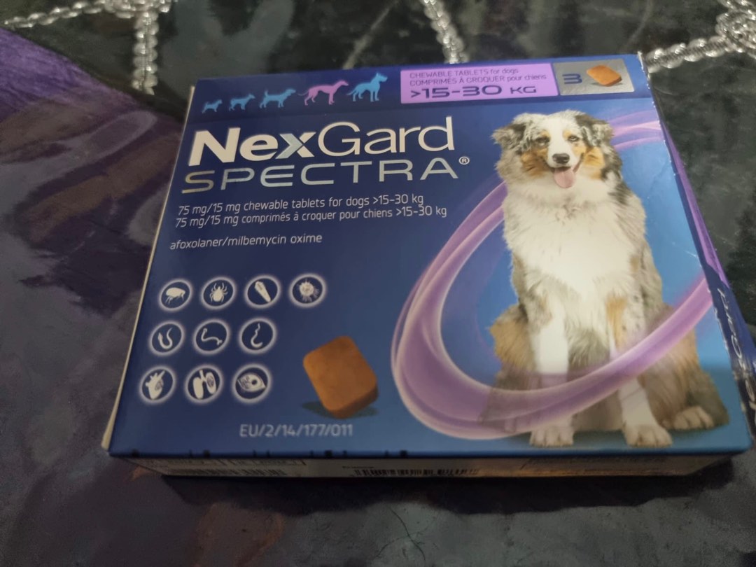 Nexgard Spectra Chewable Tablets for Dogs 15-30kg 3tablets, Pet ...