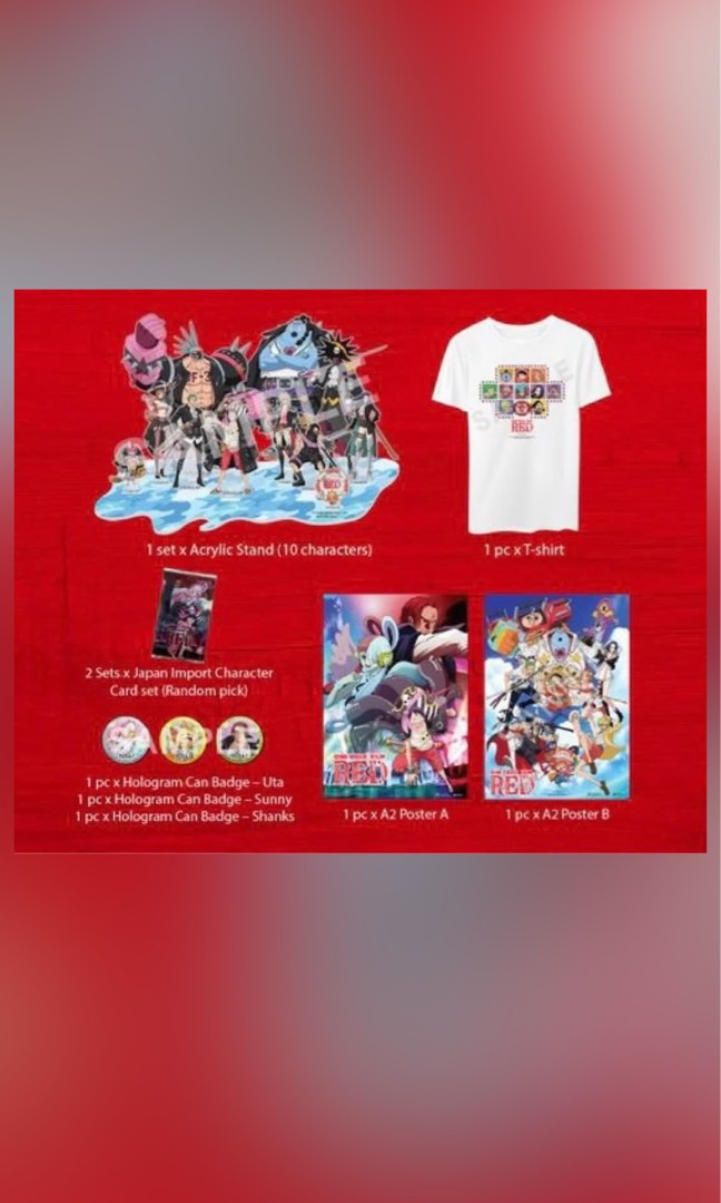 One Piece Film Red movies novelties, Hobbies & Toys, Memorabilia ...