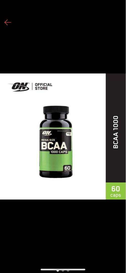 Optimum Nutrition BCAA 1000 Mega Size Tablets 60 Pc, Health & Nutrition ...