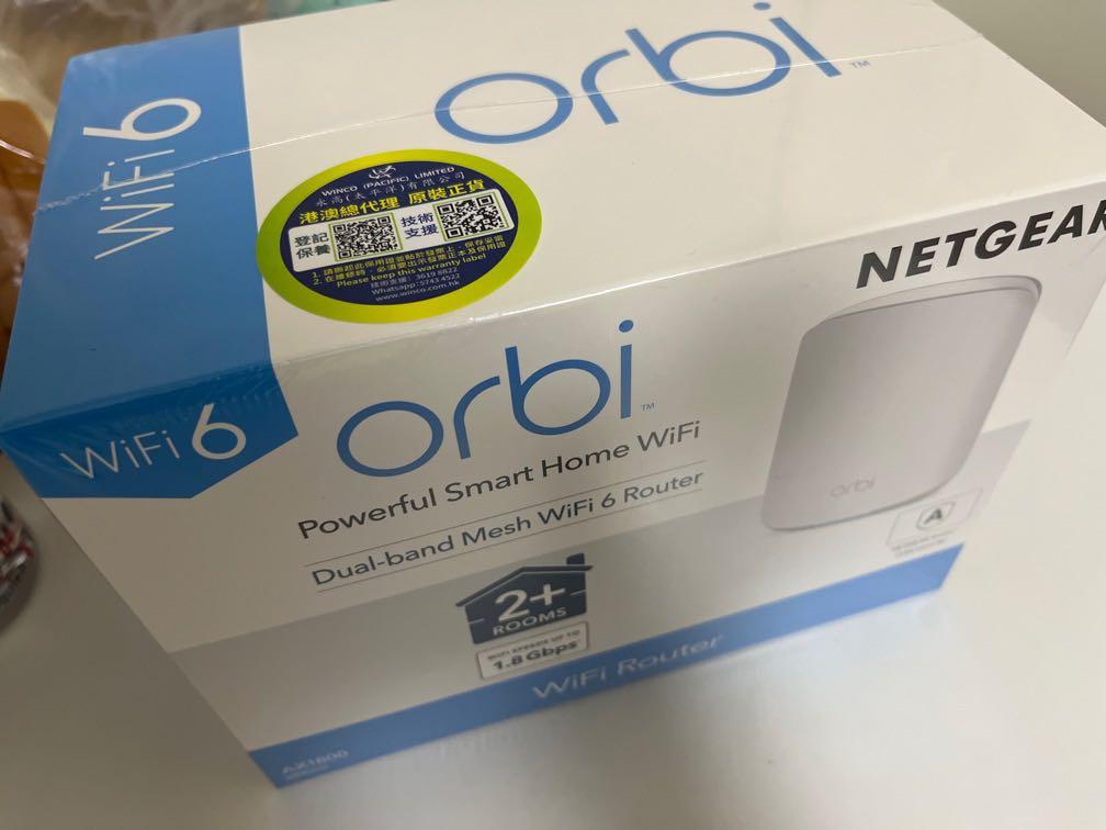 Orbi rbr350 Wi-Fi 6 mesh router, 電腦＆科技, 電腦周邊及配件, Wifi及上網相關產品 - Carousell