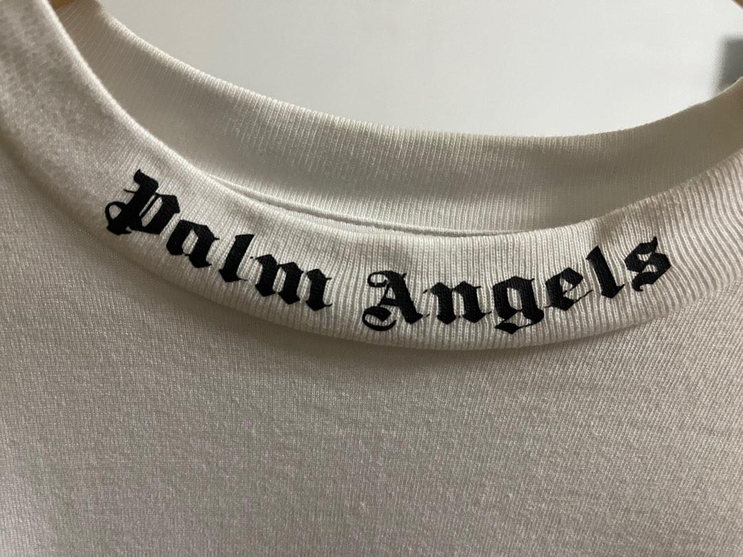 Palm Angels Double Logo tshirt - white, Men's Fashion, Tops & Sets ...