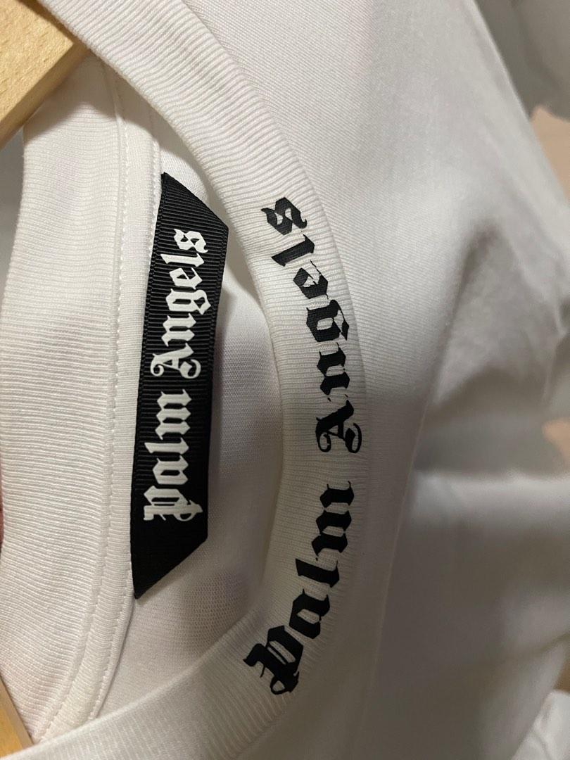 Palm Angels Double Logo tshirt - white, Men's Fashion, Tops & Sets ...