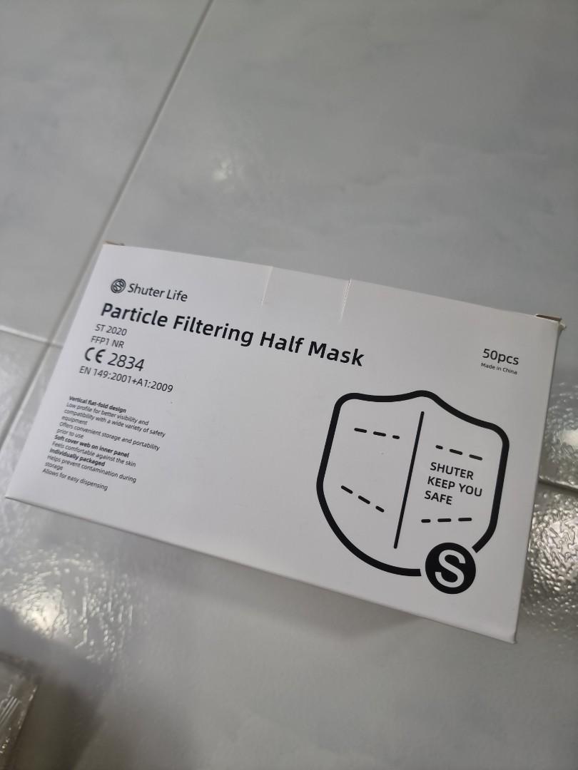 Particle Filtering Half Face Mask Shuter Life, Health & Nutrition, Face ...
