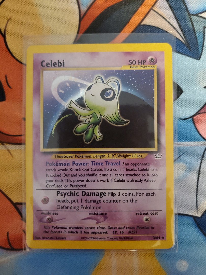 Pokemon TCG Celebi Neo, 興趣及遊戲, 玩具 & 遊戲類 - Carousell