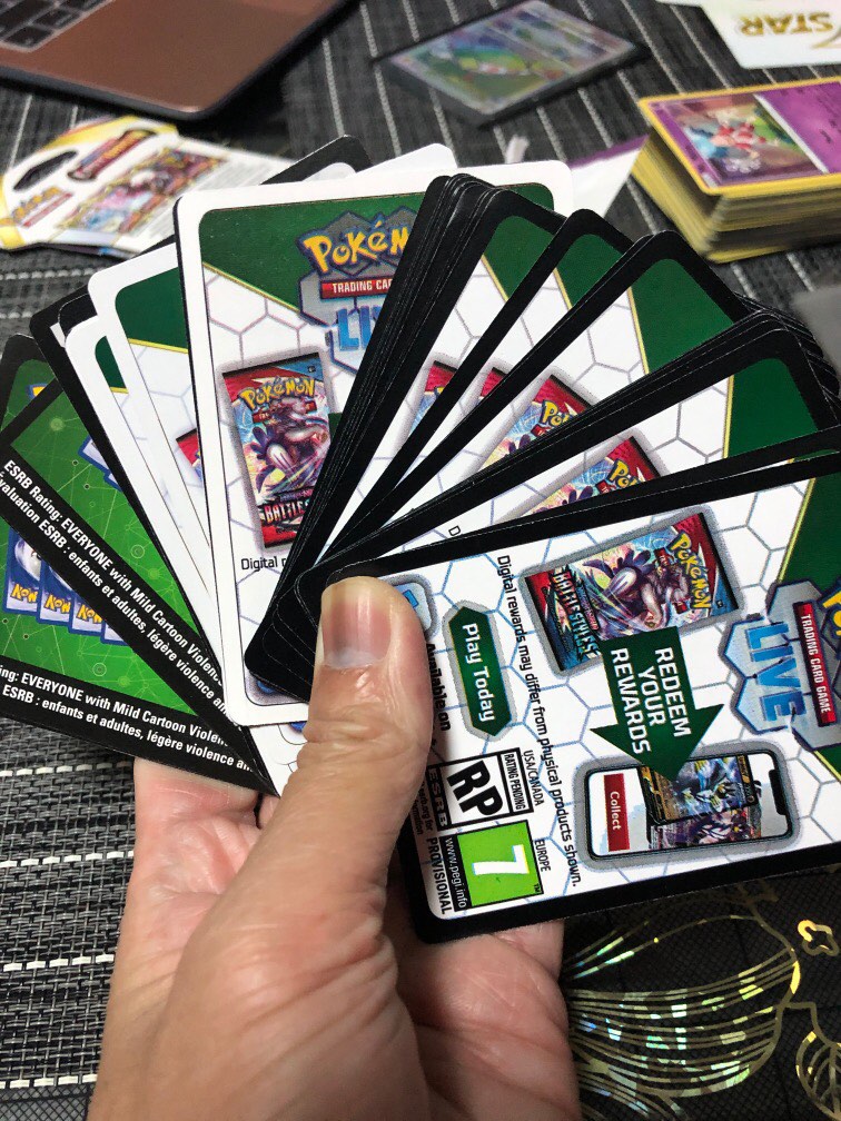 Pokemon TCG code cards x 37 (LO, VV, ES, FS, BRS, AR, POGO), Hobbies ...