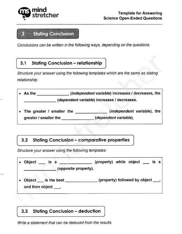 PSLE P6 Science Notes Revision Practices / Science Answering technique ...