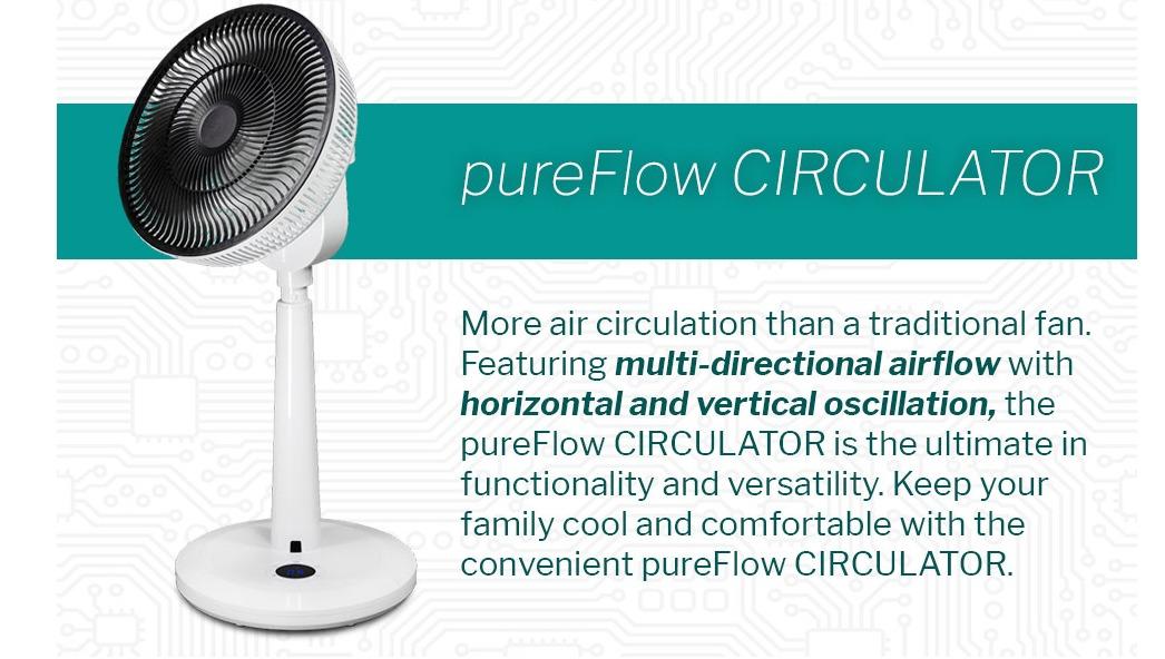 PureFlow Circulator Fan Stand Fan, Furniture & Home Living, Lighting ...