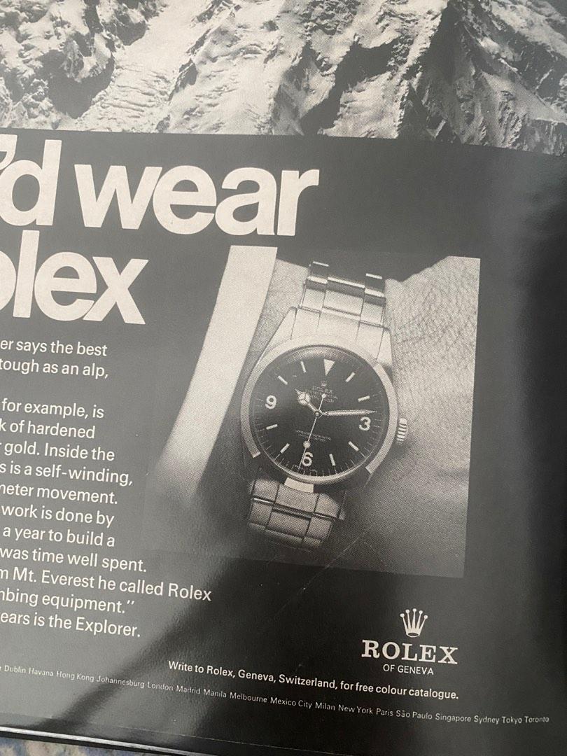 Rare Rolex Explorer 1016 Ads, Luxury, Watches on Carousell