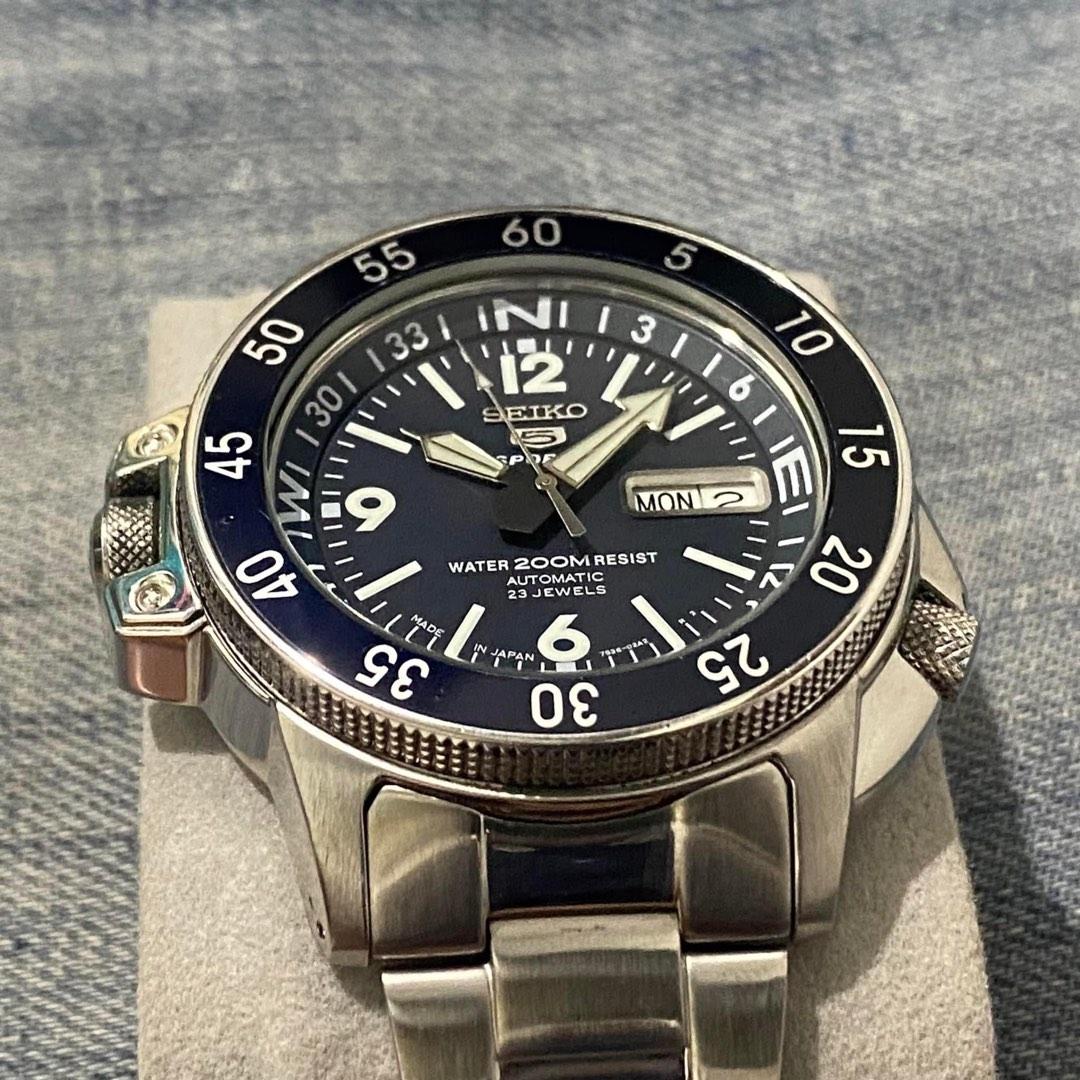 Rare Seiko 5 Sports 7S36-01E0 "Atlas Land Shark" 100 Meters (Resist ...