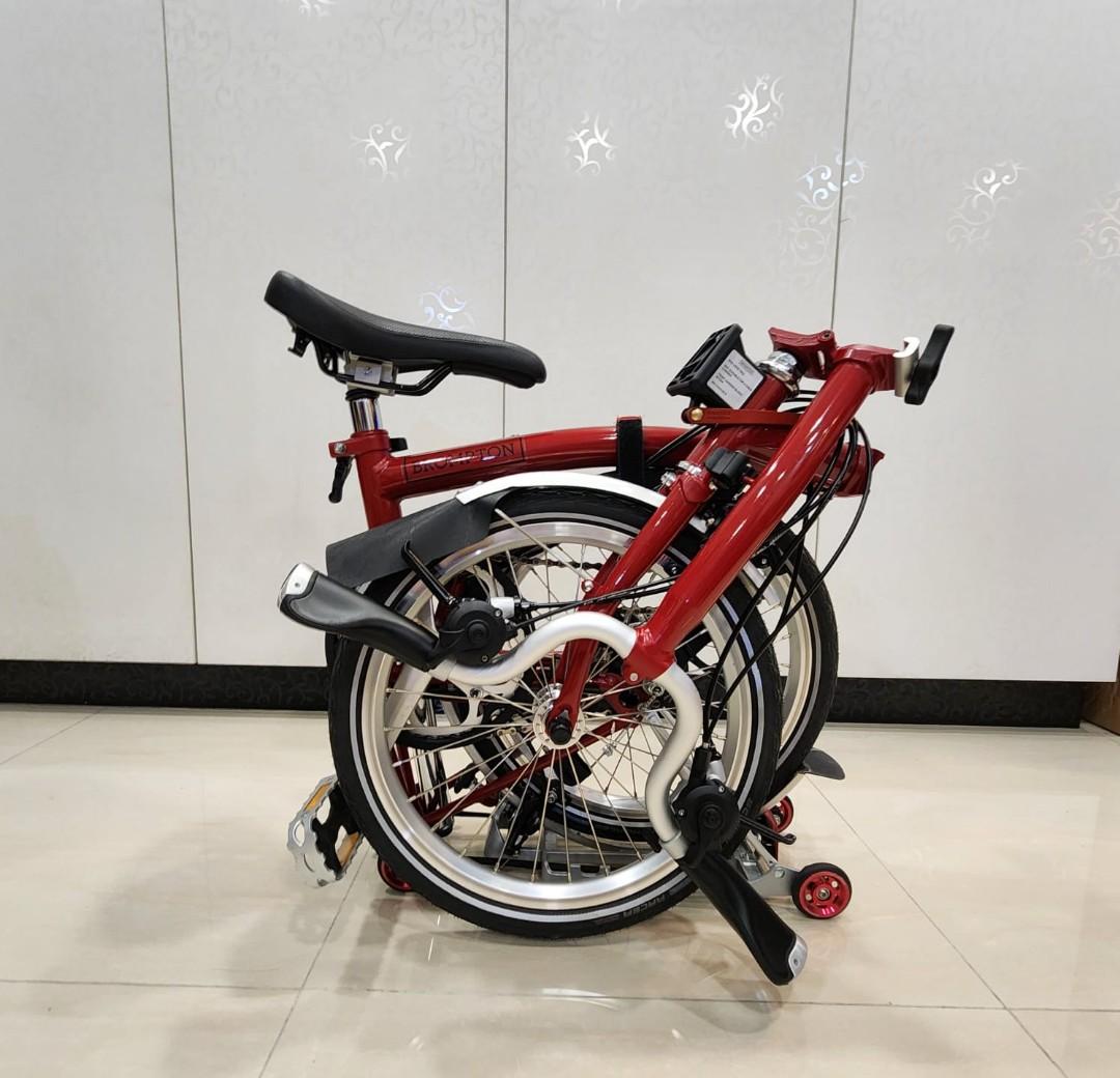 Red brompton, Sports Equipment, Bicycles & Parts, Bicycles on Carousell