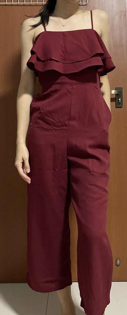 Red jumpsuit, Women's Fashion, Dresses & Sets, Jumpsuits on Carousell