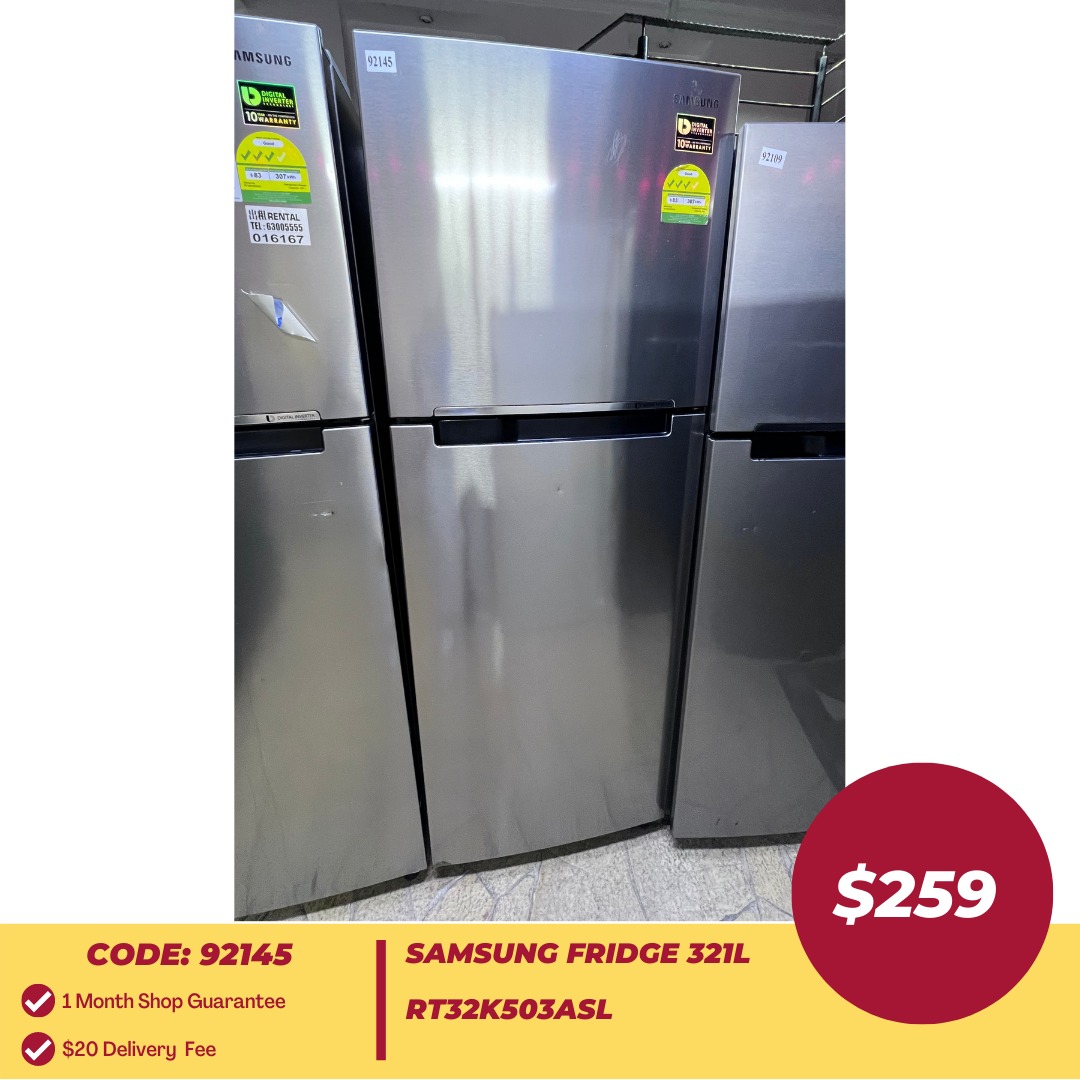 SAMSUNG Fridge 321L RT32K503ASL (92145), TV & Home Appliances, Kitchen ...
