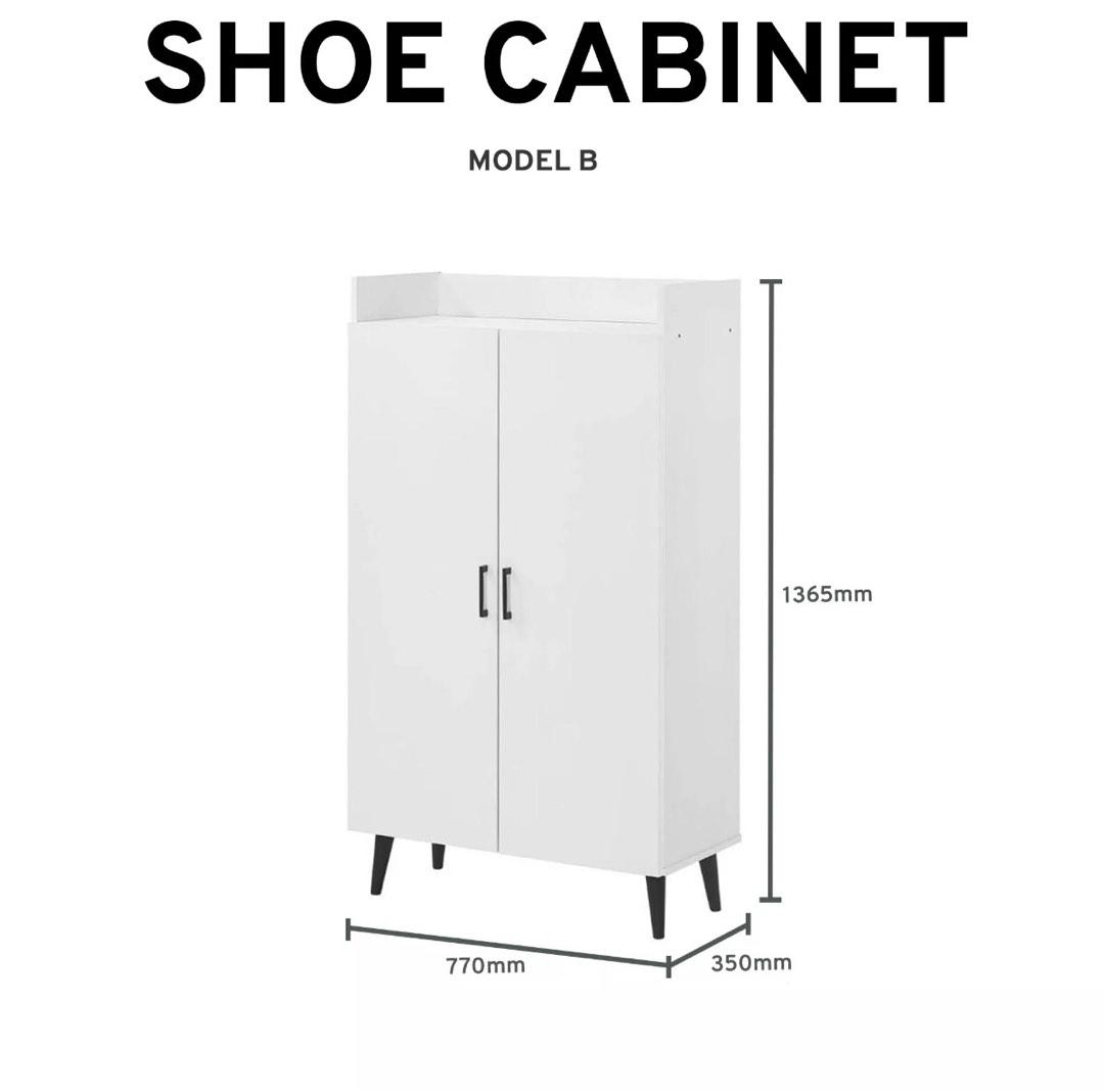 Shoe Cabinet Rack With 2 Swing door Shoe Rack Shoe Cabinet 2 Door White ...