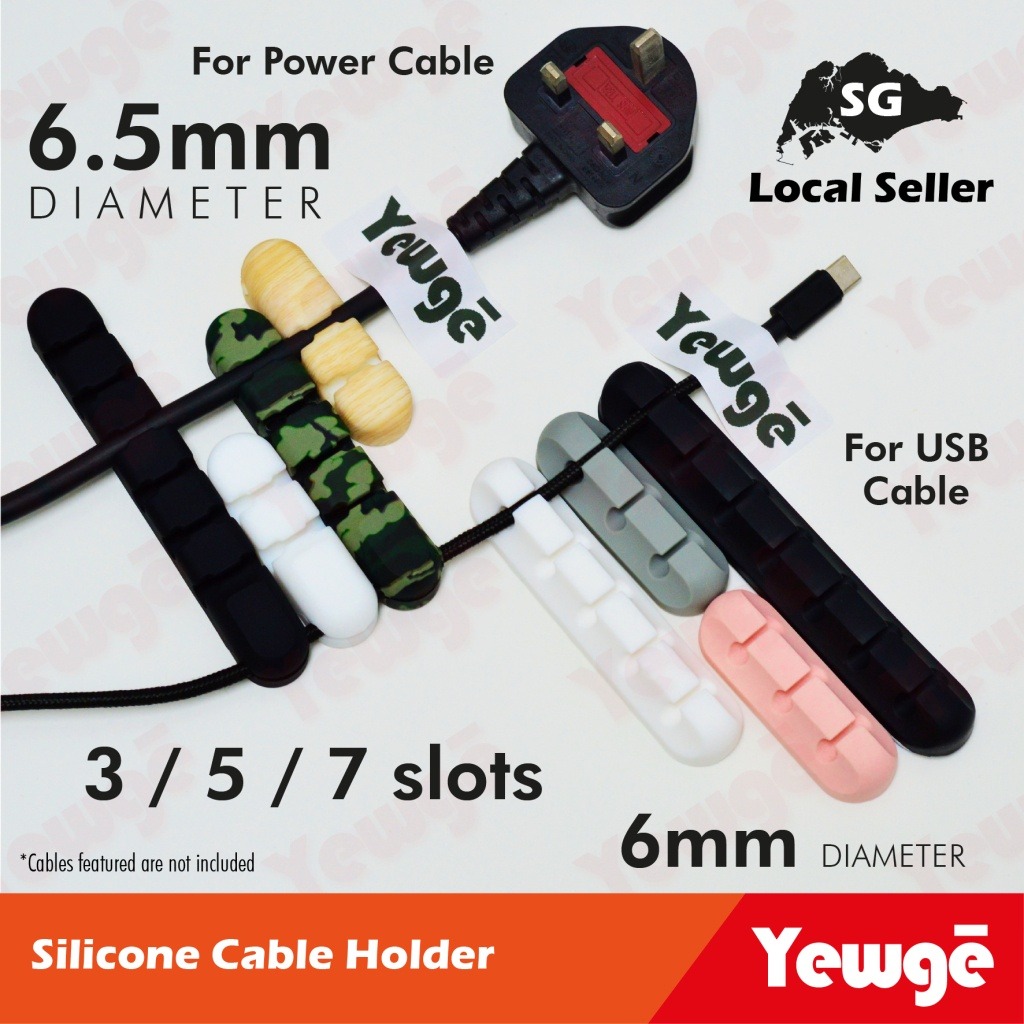 Silicone Cable Holder and Organiser for Desktop & In Car Cable ...