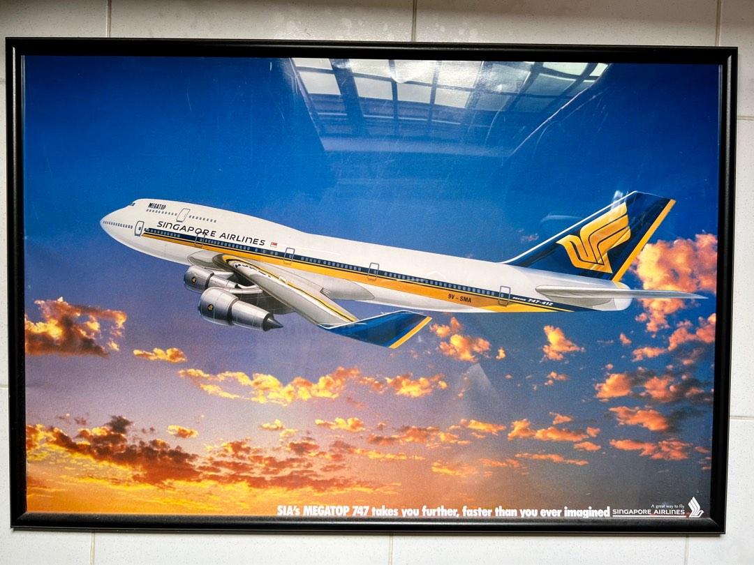 Singapore Airline MEGA TOP BOEING 747 poster, Furniture & Home Living ...