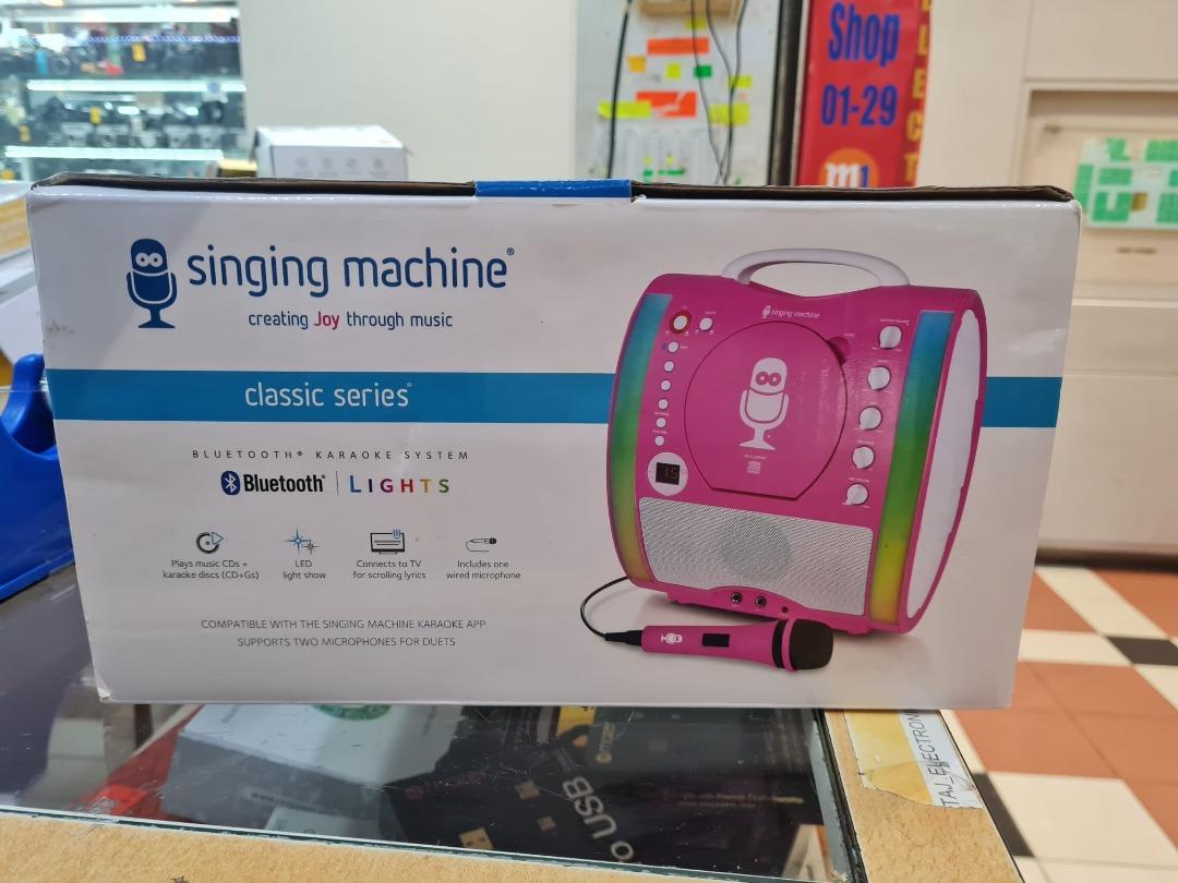 Singing Machine Classic Series SML363P (Pink) Bluetooth Karaoke System ...