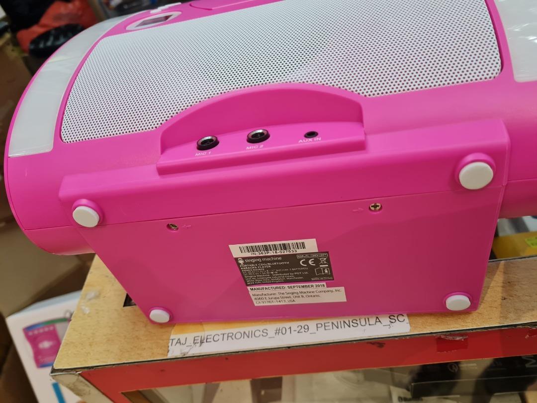 Singing Machine Classic Series SML363P (Pink) Bluetooth Karaoke System ...