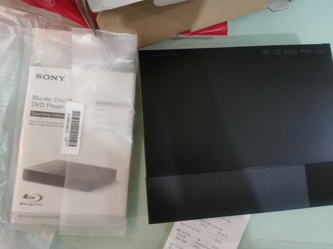Sony Blu-ray DVD Player Brand New with Receipt. 2022. Complete set with ...