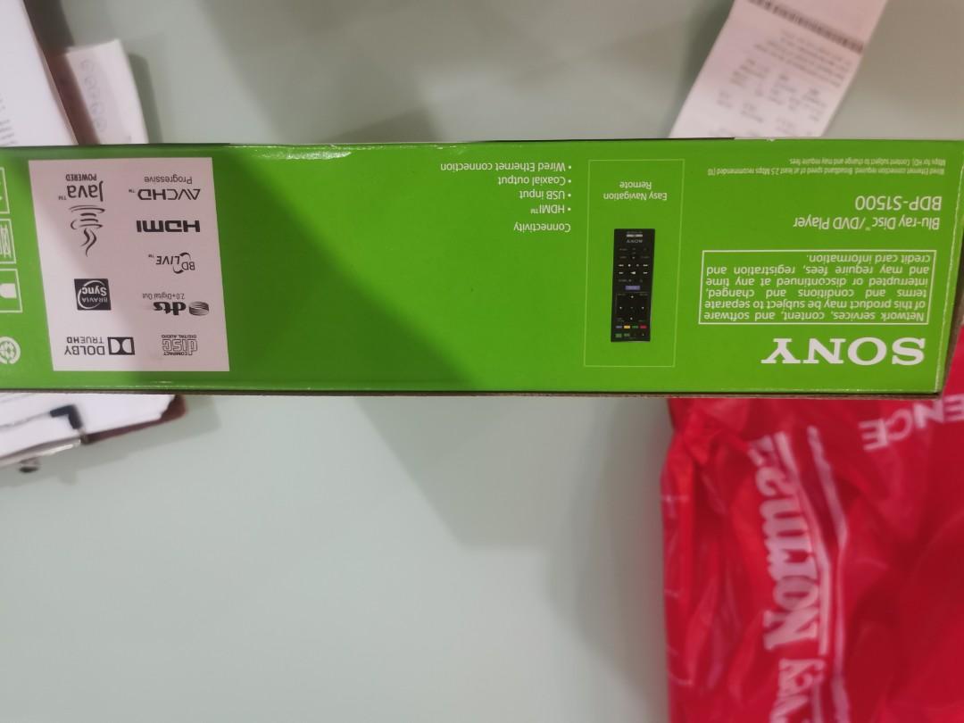 Sony Blu-ray DVD Player Brand New with Receipt. 2022. Complete set with ...