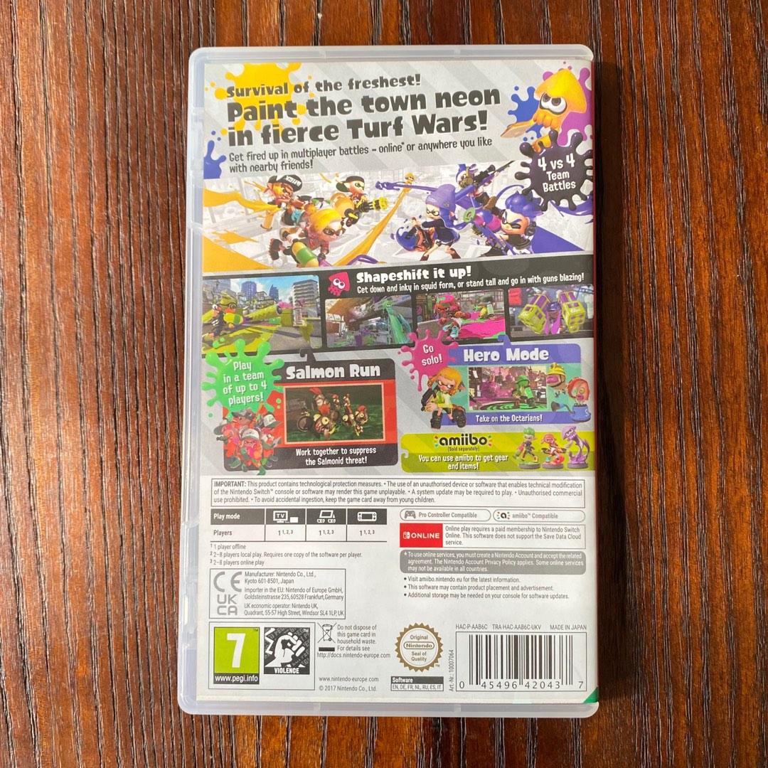 Splatoon 2 Nintendo Switch Game Cartridge and Case with Freebie, Video ...