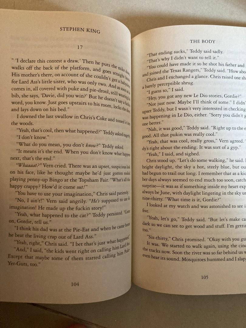 Stephen King - The Body, 興趣及遊戲, 書本 & 文具, 小說 & 故事書 - Carousell