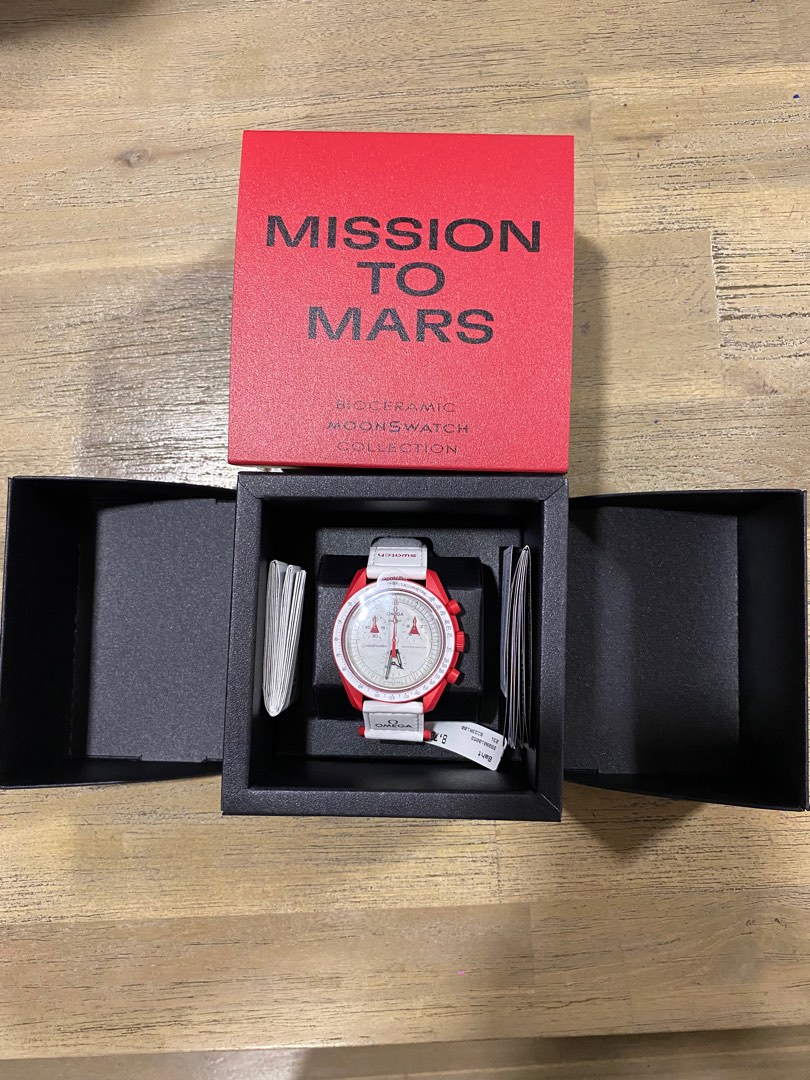 Swatch omega - mission to mars, Luxury, Watches on Carousell