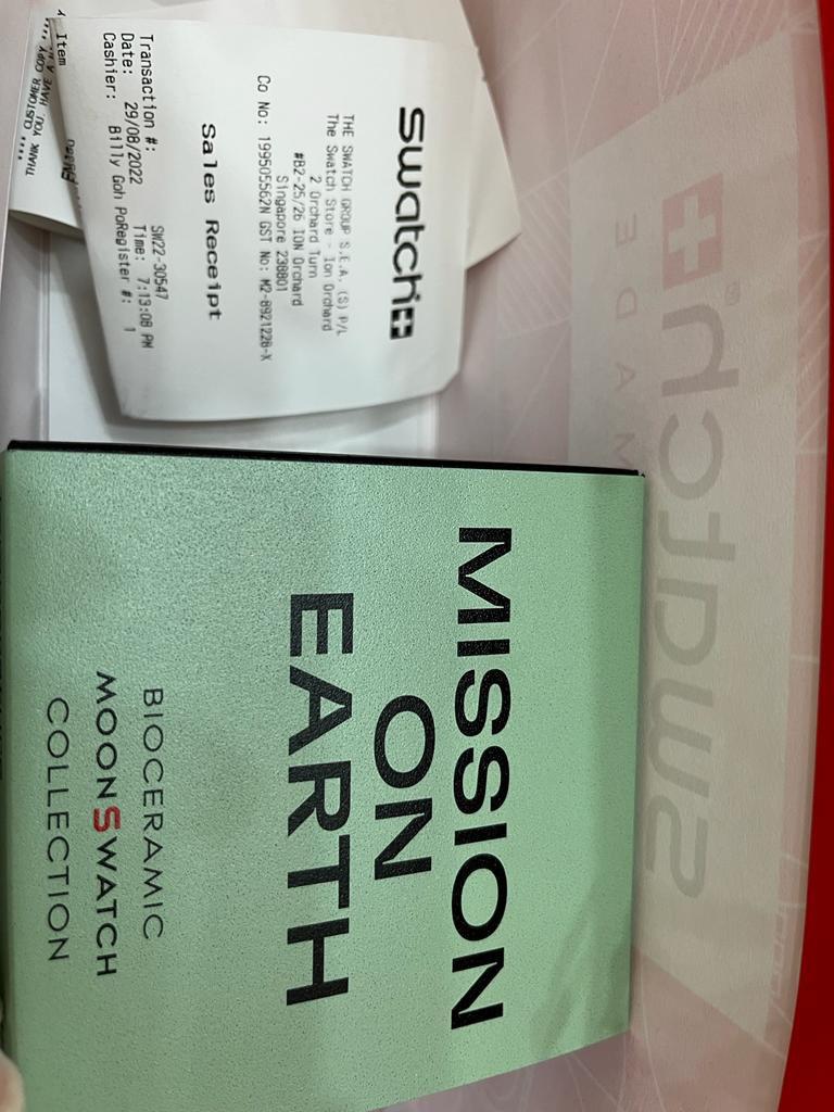 (Cost Price) Swatch Omega Earth, Men's Fashion, Watches & Accessories ...