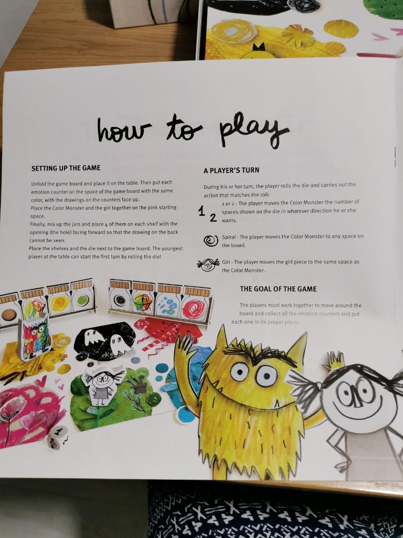 The colour monster boardgame to help children identify and deal with ...