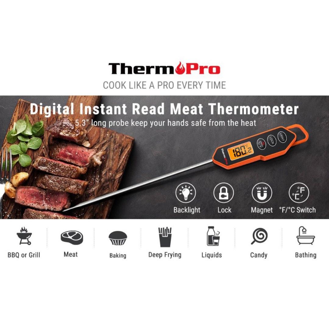 ThermoPro TP-01H Digital Thermometer with backlit, Health & Nutrition ...