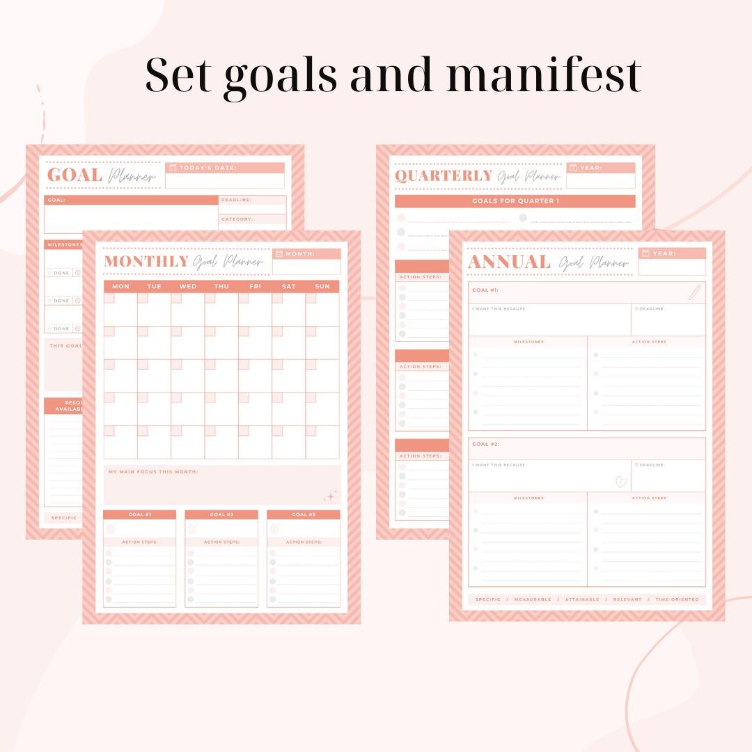 To-do List | Daily, Weekly, Monthly, Undated Goal Planner | Habit ...
