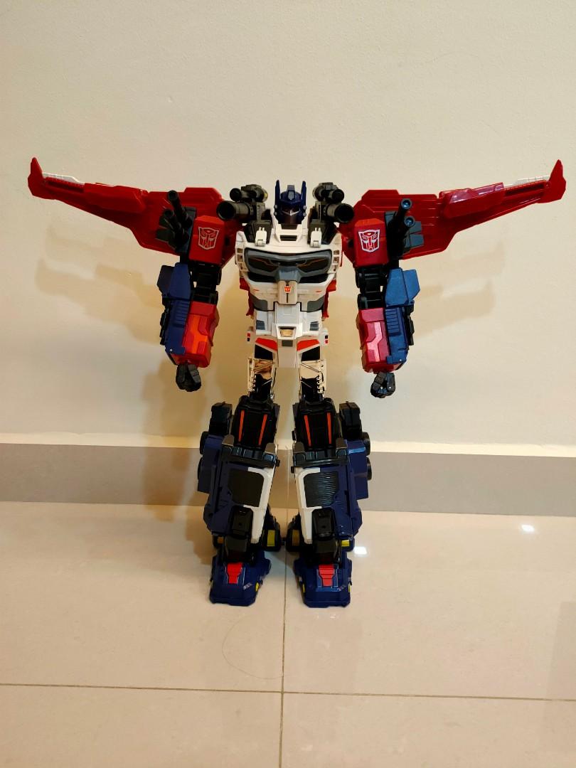 Transformers Xovergen Optimus prime Ginrai trailerforce and God bomber ...