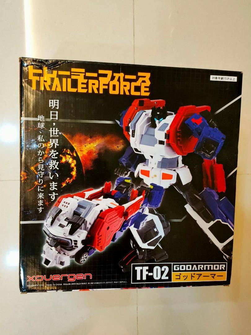 Transformers Xovergen Optimus prime Ginrai trailerforce and God bomber ...