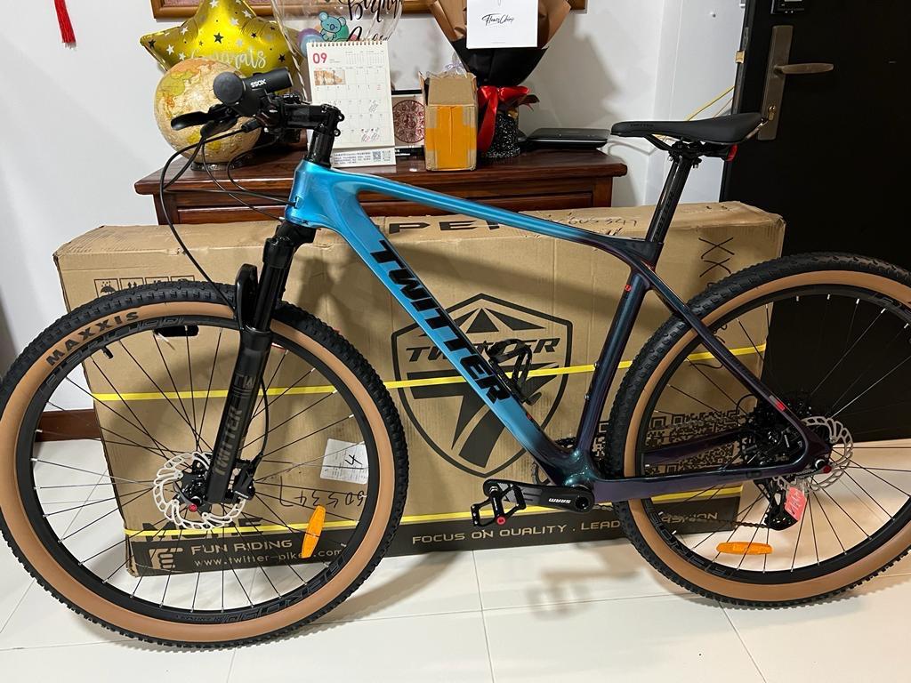TWITTER PREDATOR PRO 29 inch Carbon Fibre Mountain Bike Thru Axel SRAM ...