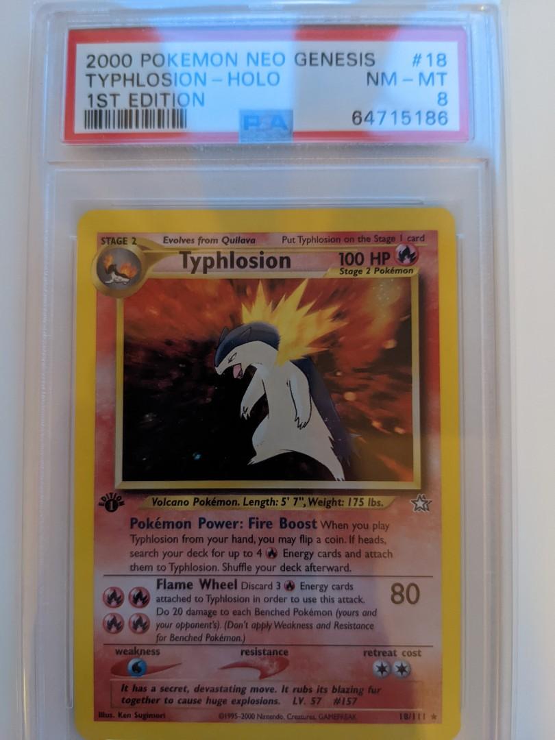 Typhlosion 18 Neo Genesis 1st Edition PSA 8 Pokemon, Hobbies & Toys, Memorabilia & Collectibles ...