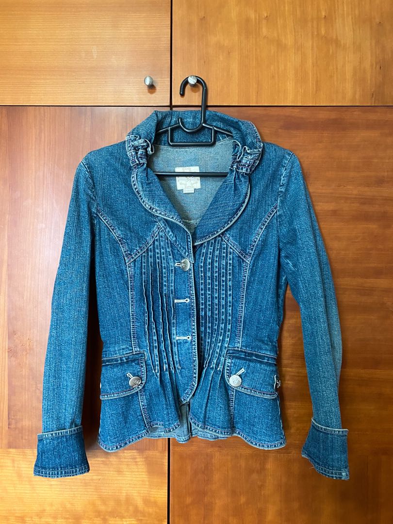 Vintage style Denim Jacket, Women's Fashion, Coats, Jackets and ...