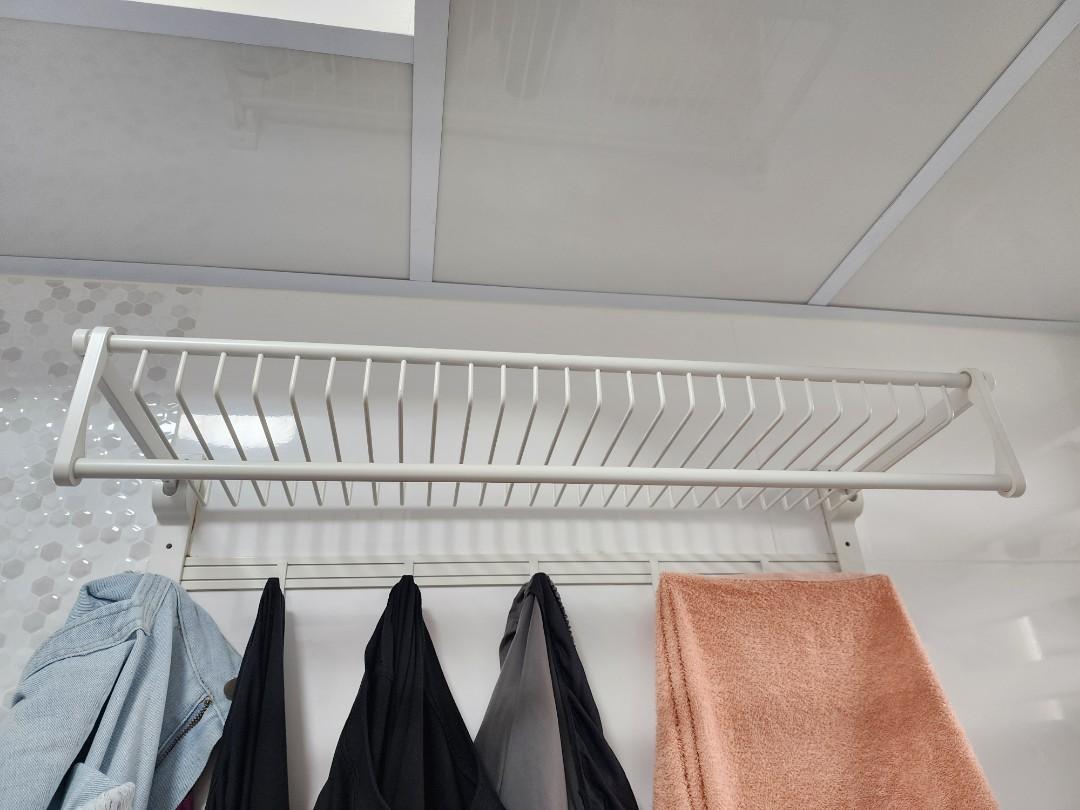 Wall mount clothes drying rack, Furniture & Home Living, Home ...
