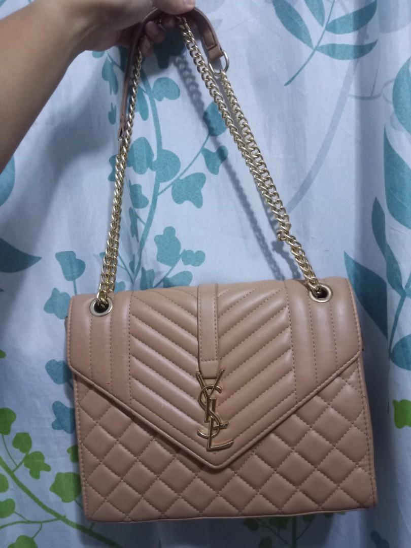 YSL Beige Genuine Leather Bag, Women's Fashion, Bags & Wallets ...